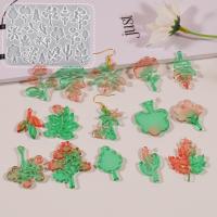 China DIY crystal drop glue flower bouquet flower earring pendant mold flower shaped leaves rose petals hanging decoration silicone mold for sale