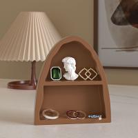 China DIY Aromatherapy Gypsum Arched Two Grid Storage Tray Mold, Small Doll Jewelry Display Platform, Silicone Mold for sale