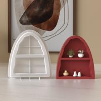 China DIY Aromatherapy Gypsum Arched Two Grid Storage Tray Mold, Small Doll Jewelry Display Platform, Silicone Mold for sale