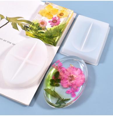 China DIY crystal dropper mold handmade mirror practical soap storage box silicone mold wholesale for sale