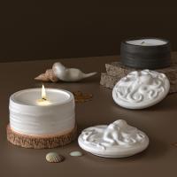 China Dropping resin octopus storage jar ornament DIY aromatherapy gypsum octopus candle cup silicone mold for sale