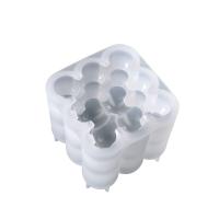 China DIY Square Sphere Magic Cube Candle Table Decoration Crystal Dropping Silicone Mold for sale
