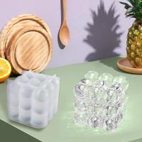 China DIY Square Sphere Magic Cube Candle Table Decoration Crystal Dropping Silicone Mold for sale