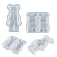 China DIY Crystal Dropping Glue Aromatherapy Gypsum Candle Grinding Tool Cute Violent Bear Semi Three Dimensional Silicone Mold for sale