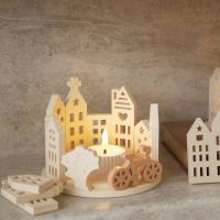 China Easter hollow house candle holder gypsum ornament rabbit bike love house candle small night light silicone mold for sale