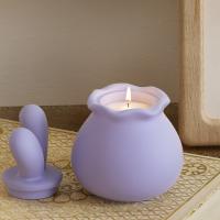 China DIY crystal dropper rabbit ear cover lace storage box storage can gypsum candle cup silicone mold for sale