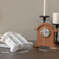 China Popular Roman Time Clock Dropping Mold DIY European Creative Roman Seat Clock Silicone Mold for sale