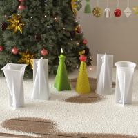 China DIY Five pointed Star Cone Multi sided Vertebral Candle Pendant Silicone Mold Aromatherapy Gypsum Christmas Mold for sale