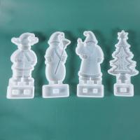 China DIY crystal dropper mold for Christmas table, Christmas tree, snowman table decoration, 3D silicone mold for sale