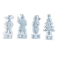China DIY crystal dropper mold for Christmas table, Christmas tree, snowman table decoration, 3D silicone mold for sale