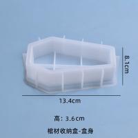 China DIY crystal dropper mold, three-dimensional small coffin storage box, creative handmade silicone mold for sale