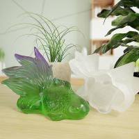 China DIY crystal dropper 3D koi fish mold, goldfish ornament design, cake decoration silicone mold for sale