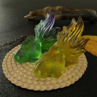 China DIY crystal dropper 3D koi fish mold, goldfish ornament design, cake decoration silicone mold for sale