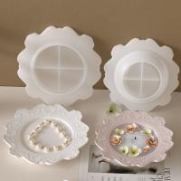 China European style ins relief pattern storage bowl silicone mold DIY mirror drip glue dish gypsum mold for sale