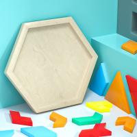 China DIY crystal drop glue mold hexagonal tangram puzzle home decoration silicone mold wholesale for sale