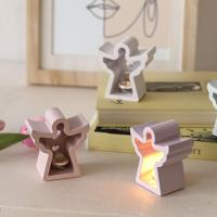 China 4-in-a-row Angel Atmosphere Lamp Silicone Mold Angel Pendant Dropping Glue Jewelry Pendant Aromatherapy Gypsum Mold for sale