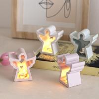 China 4-in-a-row Angel Atmosphere Lamp Silicone Mold Angel Pendant Dropping Glue Jewelry Pendant Aromatherapy Gypsum Mold for sale