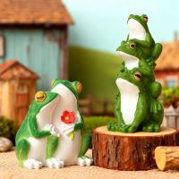 China Easter Candle Silicone Mold Stacking Three Frogs and Two Frogs Candle Ornament Gypsum Mold for sale