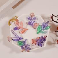 China DIY crystal drop glue flower shaped earring pendant mold, leaf bouquet flower, rose petal shaped pendant hanging mold for sale