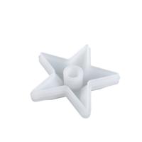 China DIY Crystal Dropping Glue Aromatherapy Candle Grinding Tool Semi Three Dimensional Five Star Candlestick Silicone Mold for sale