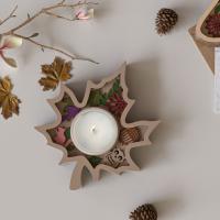 China DIY Aromatherapy Gypsum Maple Leaf Mushroom Apple Relief Pattern Candlestick Pendulum Silicone Mold for sale