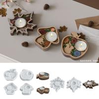 China DIY Aromatherapy Gypsum Maple Leaf Mushroom Apple Relief Pattern Candlestick Pendulum Silicone Mold for sale
