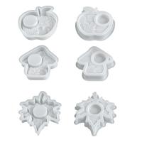 China DIY Aromatherapy Gypsum Maple Leaf Mushroom Apple Relief Pattern Candlestick Pendulum Silicone Mold for sale