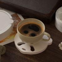 China DIY Bear Cup Mat Storage Base Dropping Mold Aromatherapy Gypsum Cement Pendant Silicone Mold for sale