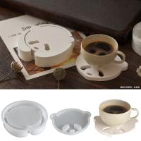 China DIY Bear Cup Mat Storage Base Dropping Mold Aromatherapy Gypsum Cement Pendant Silicone Mold for sale