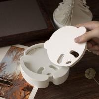 China DIY Bear Cup Mat Storage Base Dropping Mold Aromatherapy Gypsum Cement Pendant Silicone Mold for sale