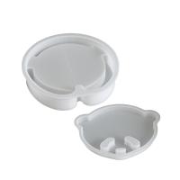 China DIY Bear Cup Mat Storage Base Dropping Mold Aromatherapy Gypsum Cement Pendant Silicone Mold for sale