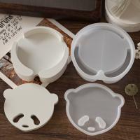 China DIY Bear Cup Mat Storage Base Dropping Mold Aromatherapy Gypsum Cement Pendant Silicone Mold for sale