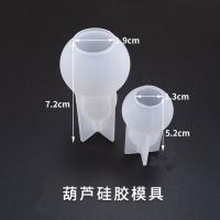 China Crystal Drip Glue Mold DIY Jewelry Gourd Platform Blessing Pendant Size Gourd Silicone Mold for sale