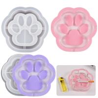China DIY resin dropper mold cat paw ashtray mirror new cat paw meat pad storage box gypsum silicone mold for sale