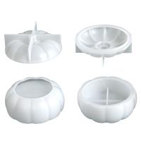 China Halloween Simple Dropping Plaster Pumpkin Storage Box Silicone Mold DIY Aromatherapy Candle Cup Mold for sale