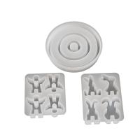 China Easter 4 Rabbit Plug in Platform Mold DIY Aromatherapy Gypsum 4 Angel Candlestick Silicone Mold for sale