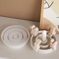 China Easter 4 Rabbit Plug in Platform Mold DIY Aromatherapy Gypsum 4 Angel Candlestick Silicone Mold for sale