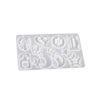 China DIY Drip Glue Earrings Grinding Mirror Collection Love Moon Leaves Music Box Tape Earrings Pendant Silicone Mold for sale