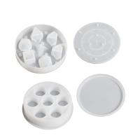 China Large dice seven piece set Valentine's Day game box DIY drip glue dice keychain board game silicone mold for sale