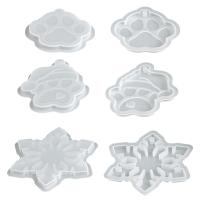 China Dropping Resin Aromatherapy Gypsum Christmas Snowflake Love Hat Cat Claw Pendant Hanging Silicone Mold for sale