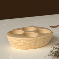 China Easter Weaving Four Grid Egg Tray Silicone Mold DIY Aromatherapy Egg Storage Box Gypsum Mold for sale
