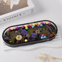 China Crystal dropper resin oval dish storage box silicone mold DIY gypsum dish decoration grinding tool for sale