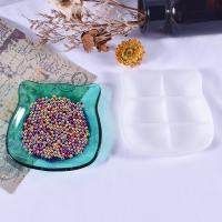 China DIY Crystal Dropping Gel Mold Irregular Cat Plate Storage Box Silicone Mold for sale