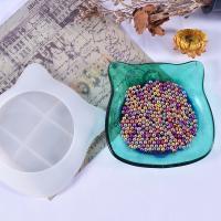 China DIY Crystal Dropping Gel Mold Irregular Cat Plate Storage Box Silicone Mold for sale