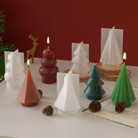 China Aromatherapy gypsum resin Christmas tree ornament silicone mold DIY Christmas tree candle mold for sale