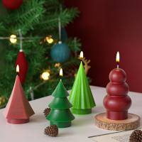 China Aromatherapy gypsum resin Christmas tree ornament silicone mold DIY Christmas tree candle mold for sale