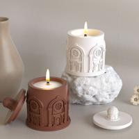China European style palace house storage jar silicone mold DIY aromatherapy gypsum candle cup dropper mold for sale