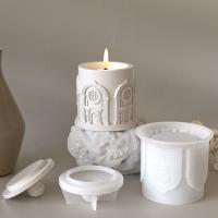 China European style palace house storage jar silicone mold DIY aromatherapy gypsum candle cup dropper mold for sale