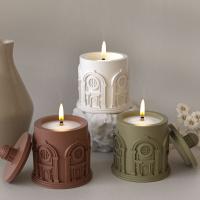 China European style palace house storage jar silicone mold DIY aromatherapy gypsum candle cup dropper mold for sale
