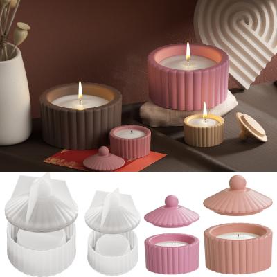 China DIY crystal dropper, cement cup, jar, silicone film, striped gypsum candle cup, decorative mirror, silicone mold for sale